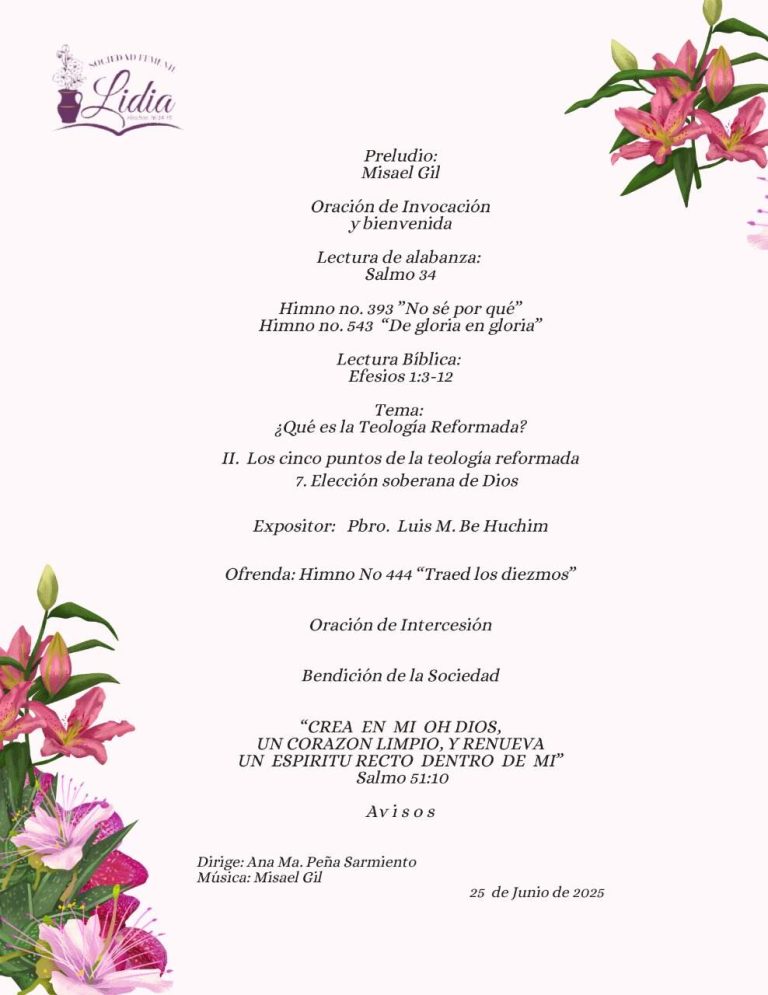 Sociedad Femenil Lidia – 25 de junio, 2025 - Berith